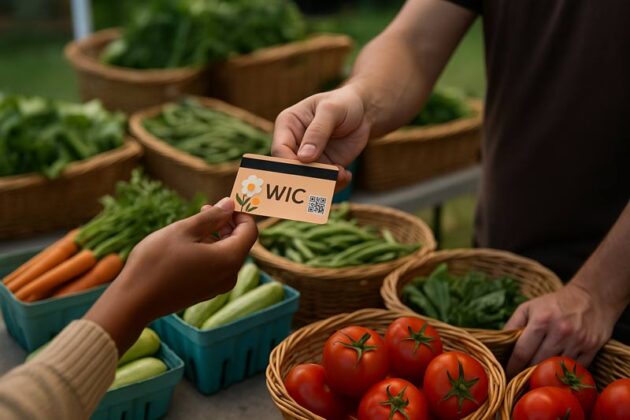 Placer County families shop at farmers' markets using WIC card